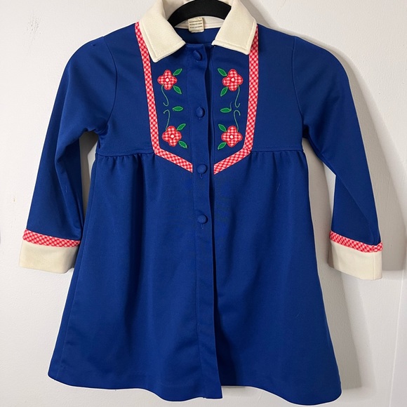 Sears | Jackets & Coats | Royal Blue Frock Coat Vintage 7s Red Check ...